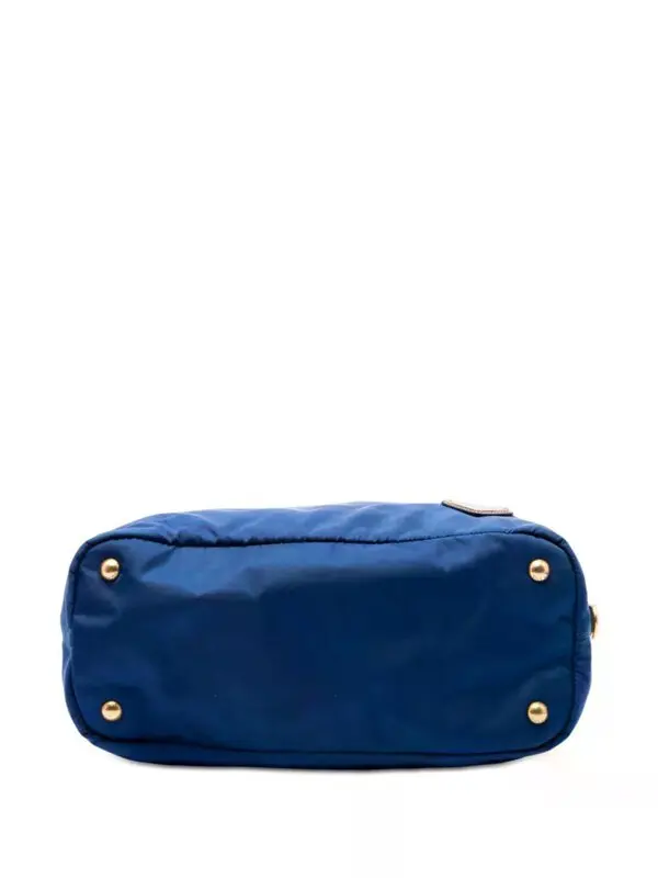Prada Tessuto Zip Top Convertible Tote Satchel - Blue