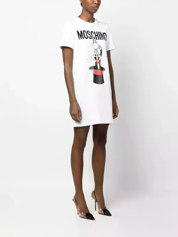 Moschino Bugs Bunny Print Cotton Dress