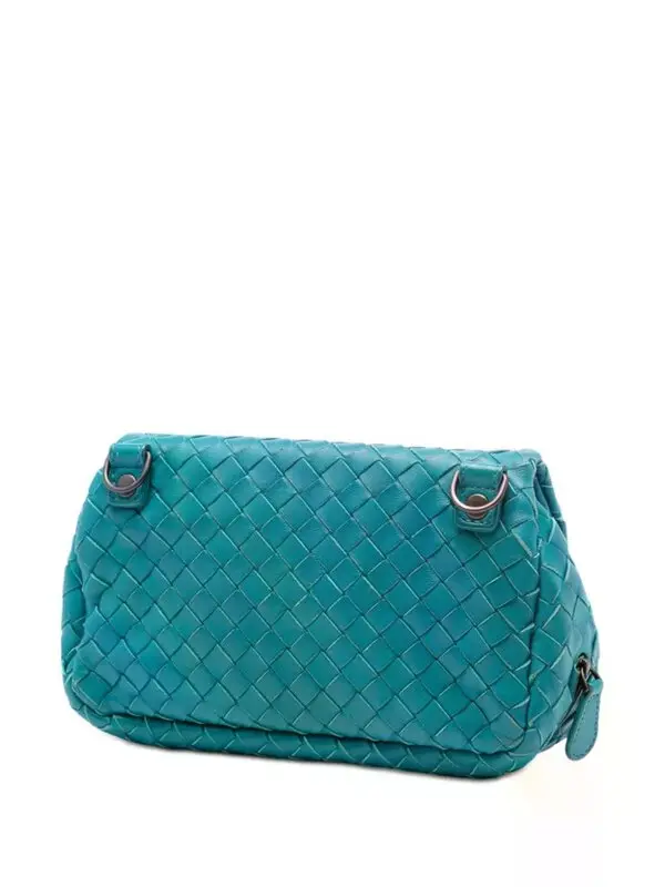 Bottega Veneta Mini Expandable Chain Crossbody Bag - Blue