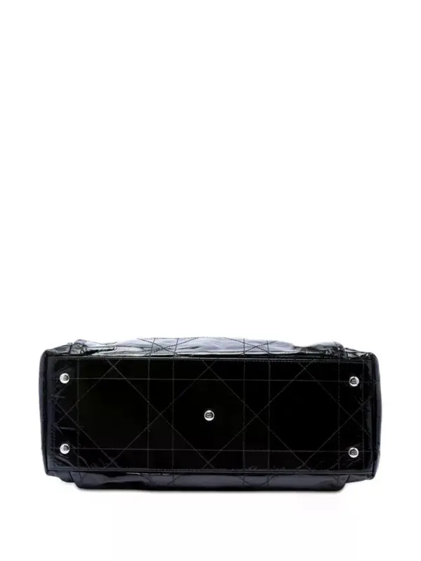Dior Patent Cannage Le Trente Tote Bag - Black