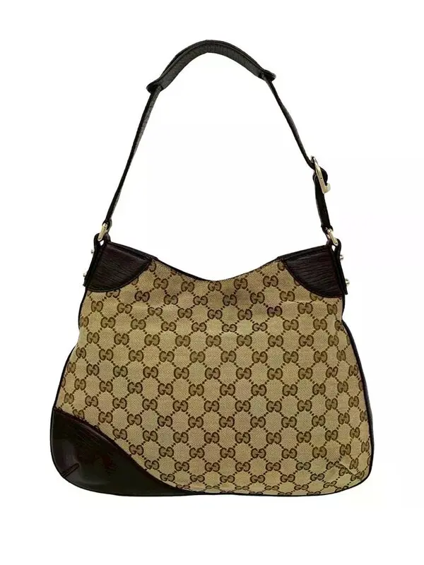 Gucci Gg Canvas Hasler Web Shoulder Bag - Neutrals