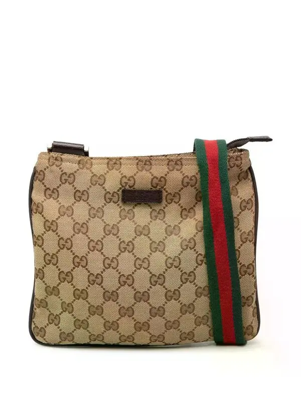 Gucci Gg Canvas Web Crossbody Bag