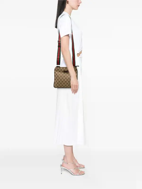 Gucci Gg Canvas Web Crossbody Bag