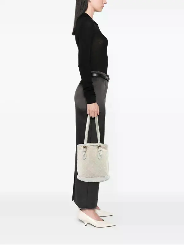 LOUIS VUITTON Monogram Mini Lin Bucket Pm Shoulder Bag