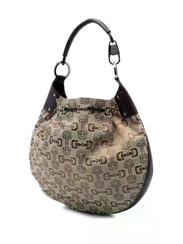Gucci Horsebit Canvas Hobo Shoulder Bag