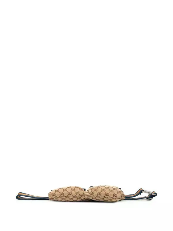 Gucci Gg Canvas Web Double Pocket Belt Bag - Neutrals