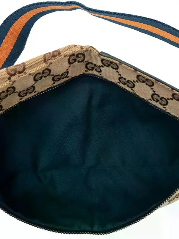 Gucci Gg Canvas Web Double Pocket Belt Bag - Neutrals