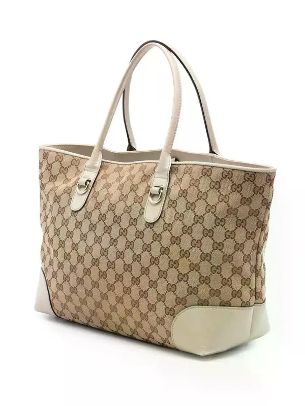 Gucci Gg Canvas Heart Bit Tote Bag - Neutrals