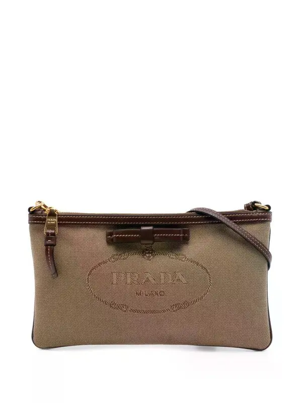 Prada Canapa Logo Bow Shoulder Bag