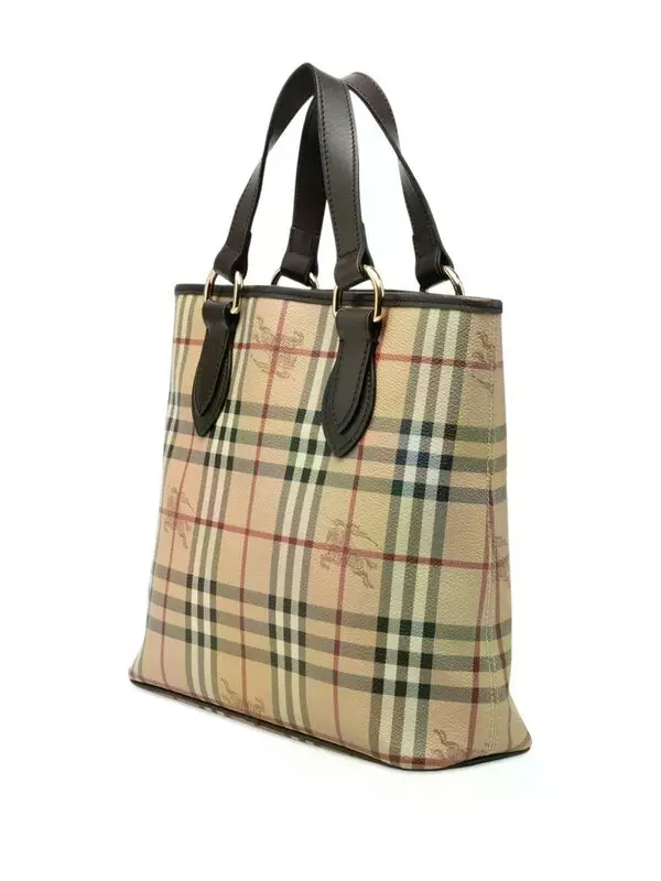 Burberry Haymarket Coated Canvas Tote Bag