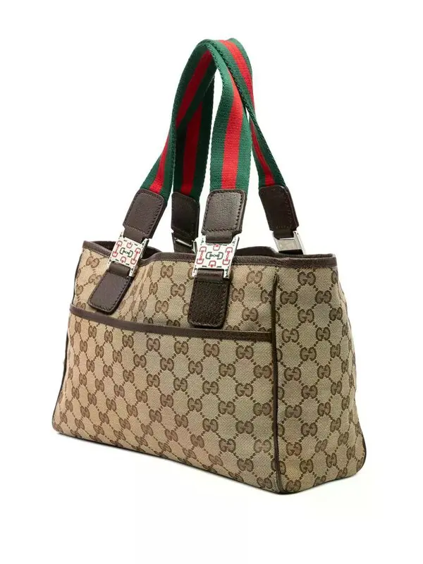 Gucci Gg Canvas Web Pop Tote Bag