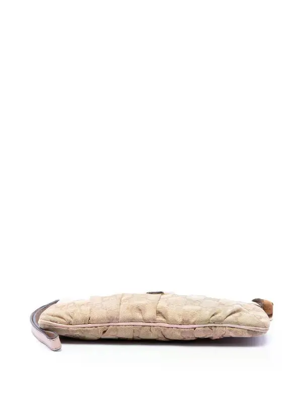 Gucci Gg Canvas Abbey D-ring Wristlet Pouch