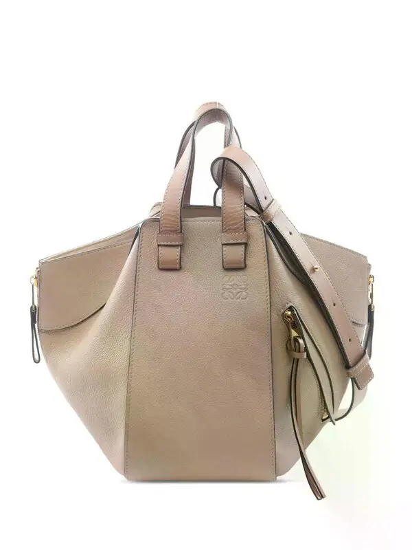 Loewe Small Grained Calfskin Hammock Bag Satchel - Neutrals