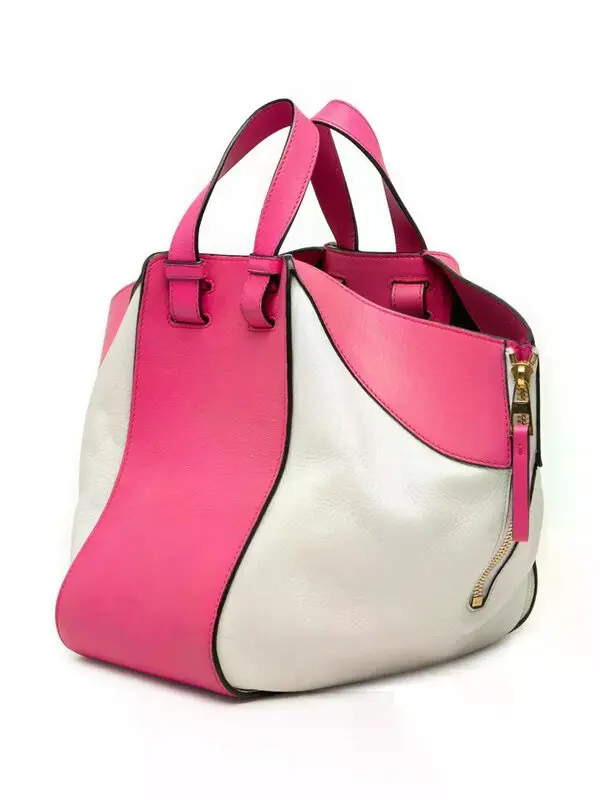 Loewe Small Bicolor Calfskin Hammock Bag Satchel - Pink