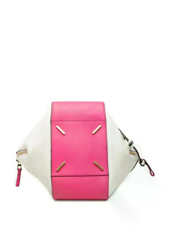 Loewe Small Bicolor Calfskin Hammock Bag Satchel - Pink