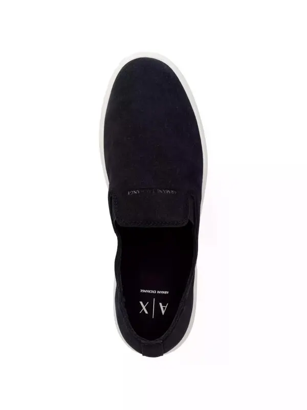 Armani Exchange Suede Slip-on Sneakers