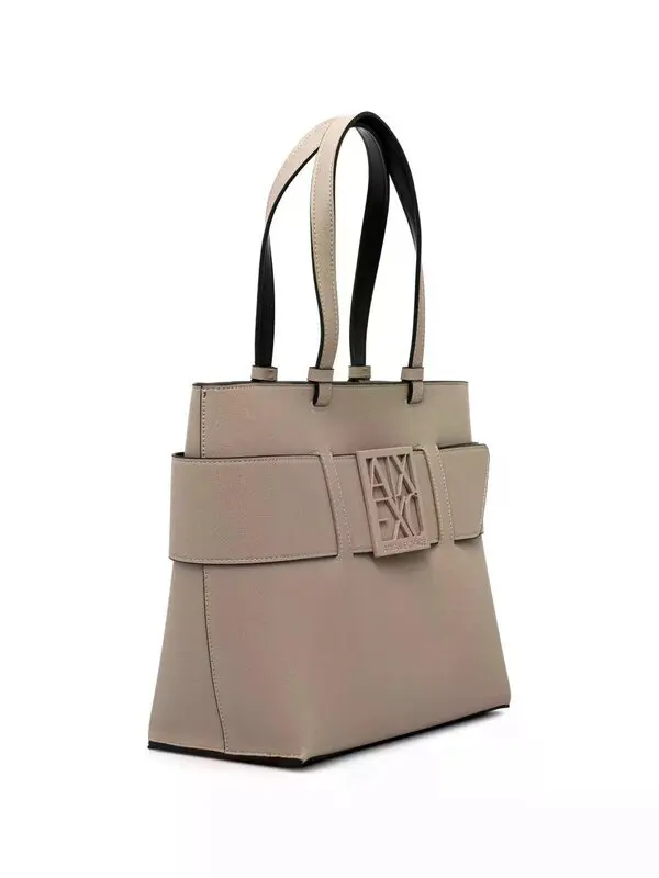 Armani Exchange Logo-plaque Buckled Tote Bag