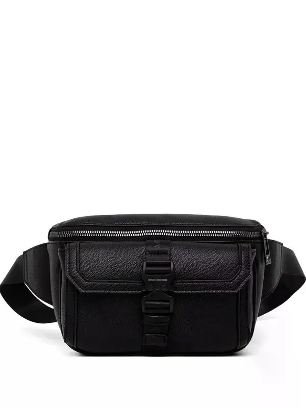 Armani Exchange Pebbled Belt Bag - Black