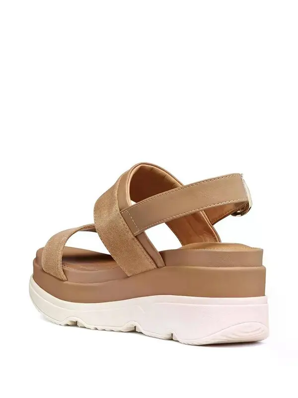 Geox Suede Panelled Platform Sandals