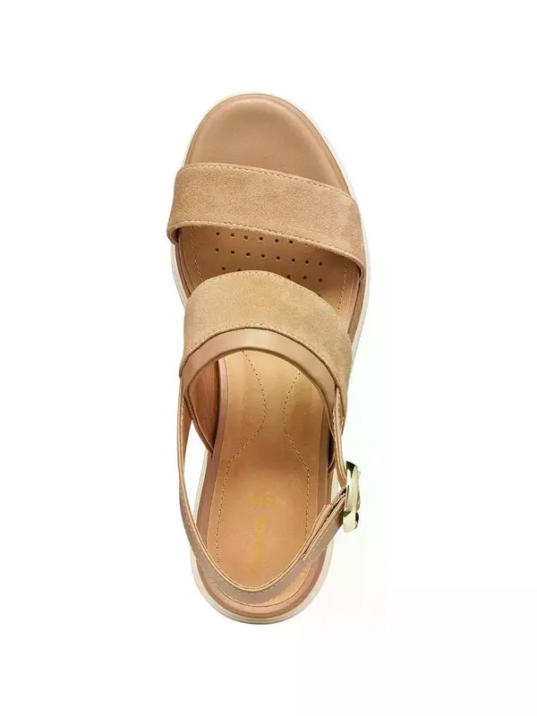 Geox Suede Panelled Platform Sandals