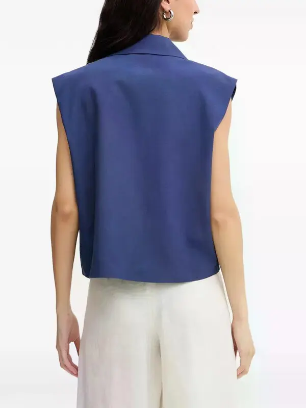 FRACOMINA Double-breasted Sleeveless Top