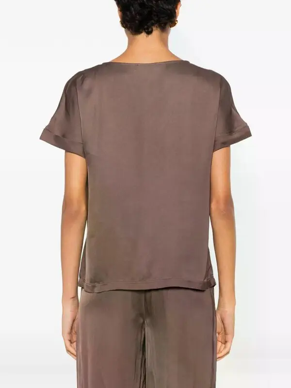MARGITTES Lace-trim Short-sleeve Blouse