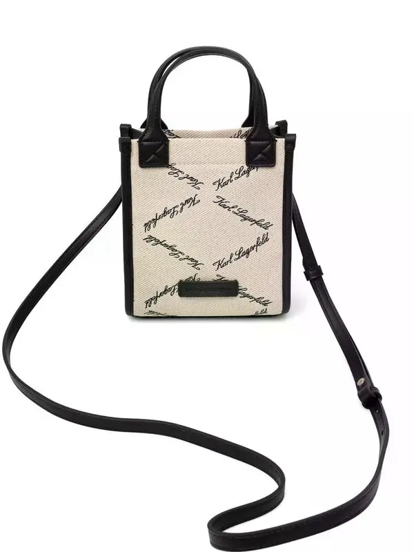 Karl Lagerfeld K/ville Logo Print Crossbody Bag - Neutrals
