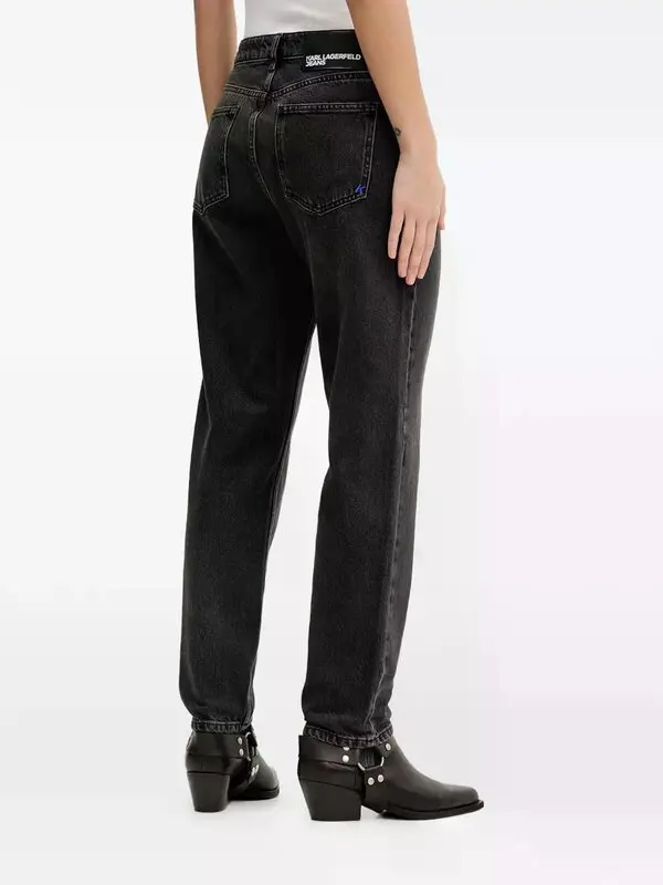 Karl Lagerfeld Button-fly Logo-patch Jeans
