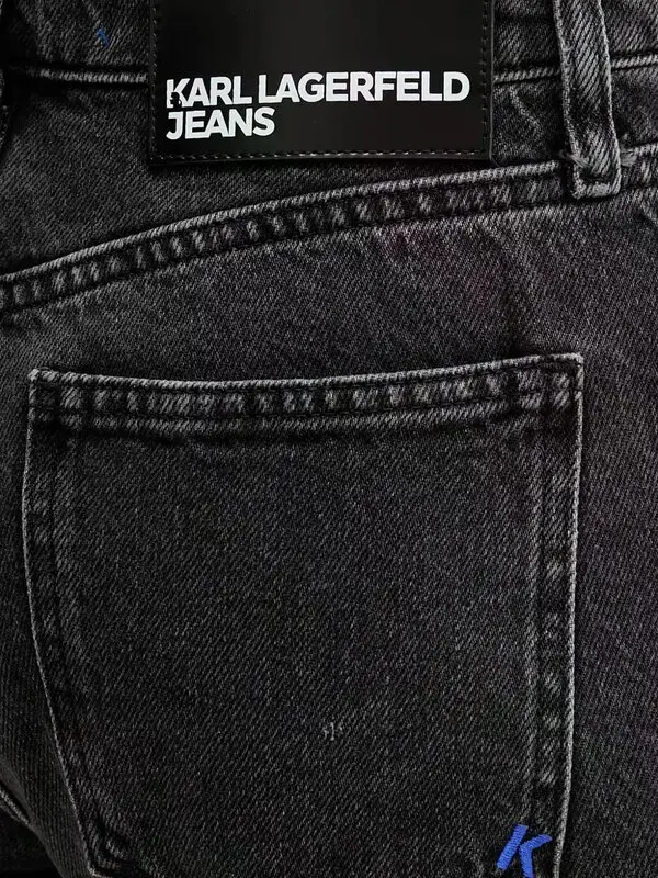 Karl Lagerfeld Button-fly Logo-patch Jeans