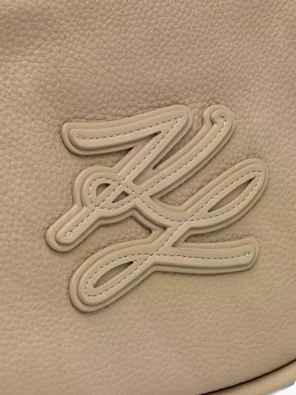Karl Lagerfeld Grained Leather Shoulder Bag