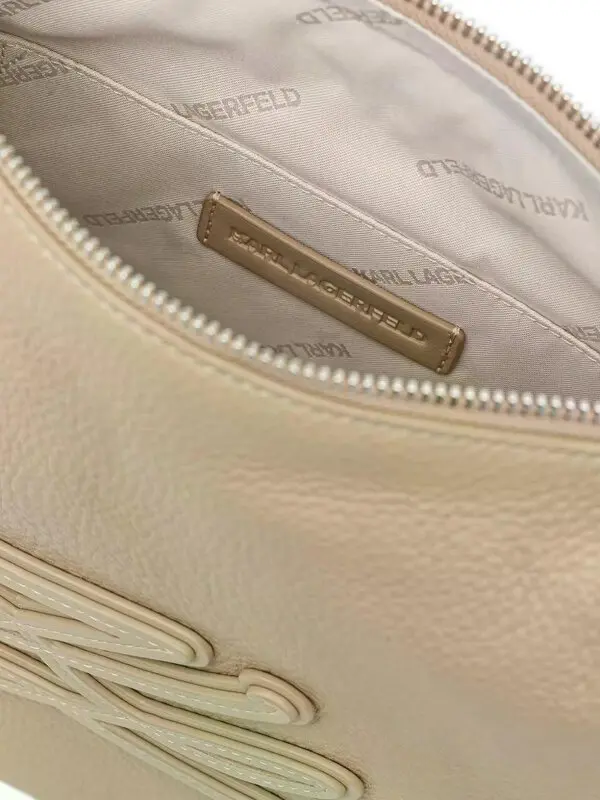 Karl Lagerfeld Grained Leather Shoulder Bag