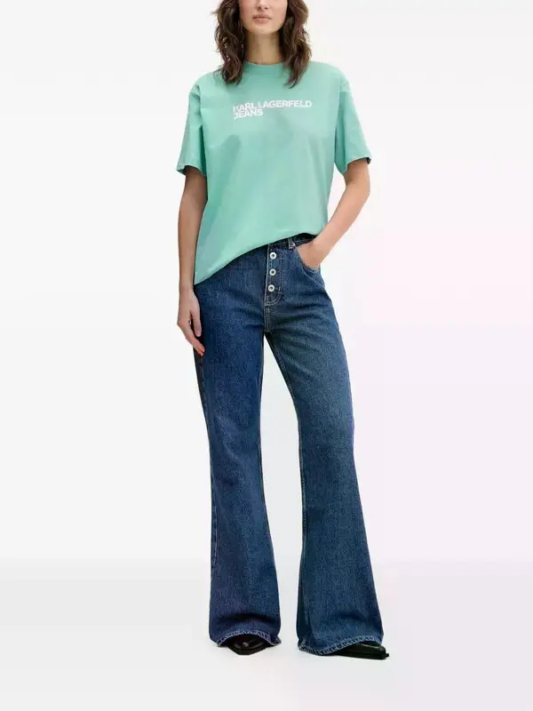 Karl Lagerfeld Button-fly Flared Jeans