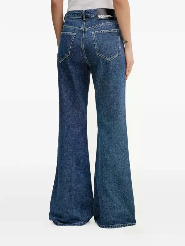 Karl Lagerfeld Button-fly Flared Jeans