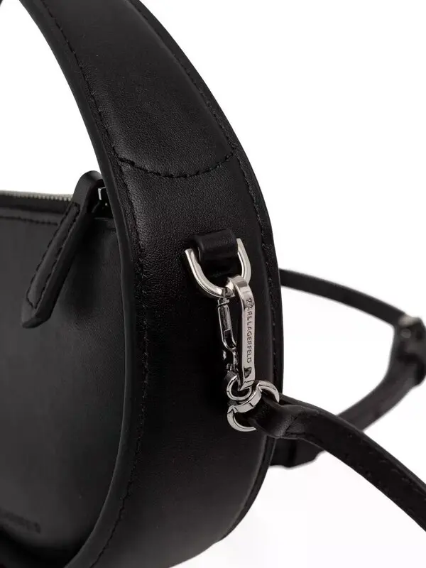 Karl Lagerfeld Logo Plaque Circular Crossbody Bag