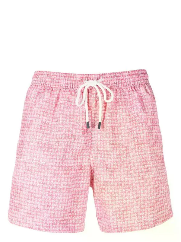 Fedeli Floral Print Swim Shorts - Pink