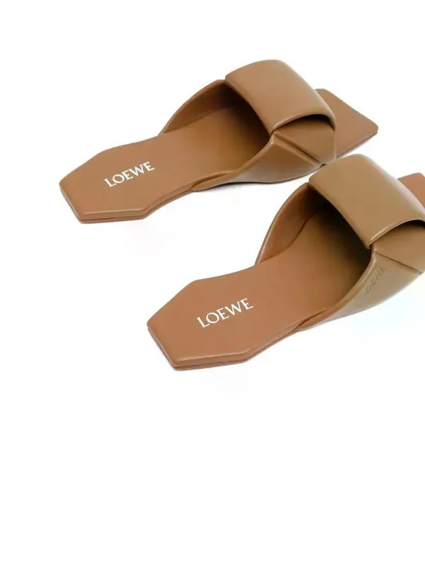 Loewe Origami Square-toe Sandals - Brown