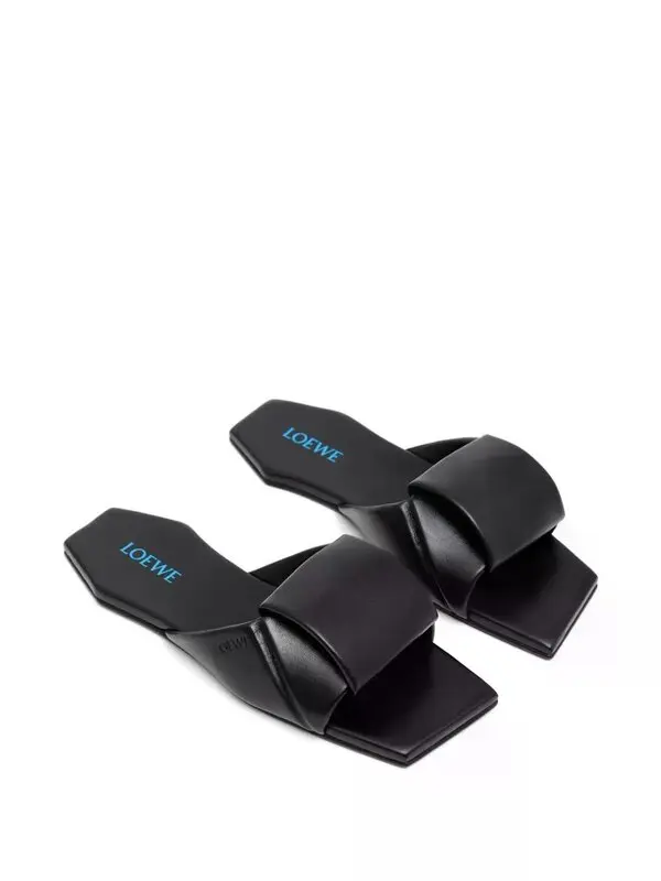 Loewe Origami Square-toe Sandals - Black