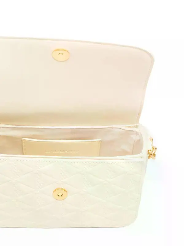 Lacoste Monogram Embossed Shoulder Bag