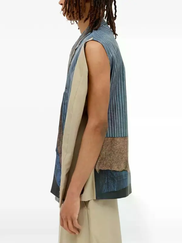 Comme Des Garçons Sleeveless Patchwork Jacket