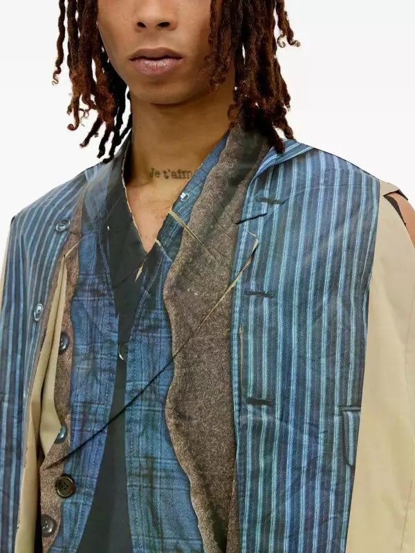 Comme Des Garçons Sleeveless Patchwork Jacket