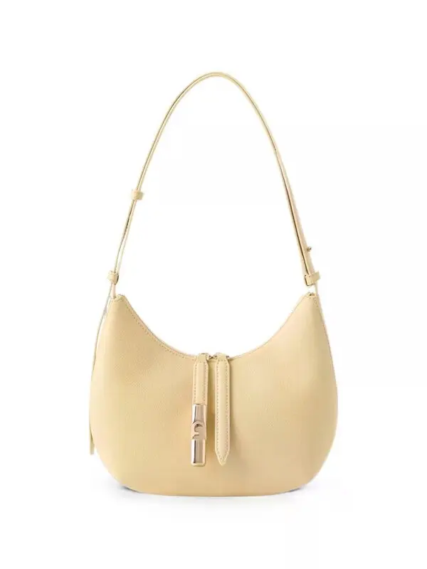 Furla Goccia Grained Leather Shoulder Bag - Yellow