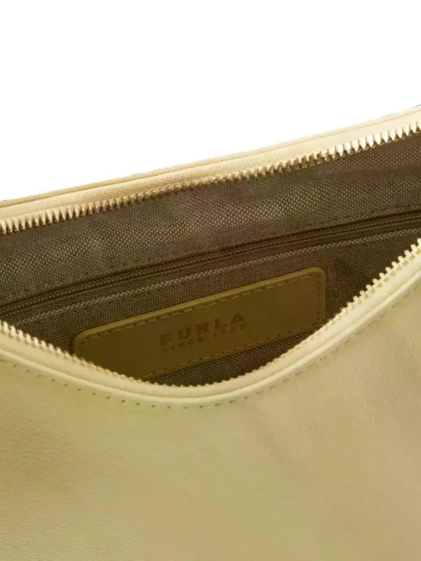 Furla Goccia Grained Leather Shoulder Bag - Yellow