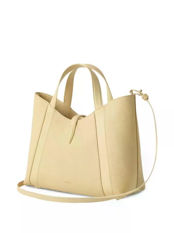 Furla Goccia Grained Leather Tote Bag - Neutrals