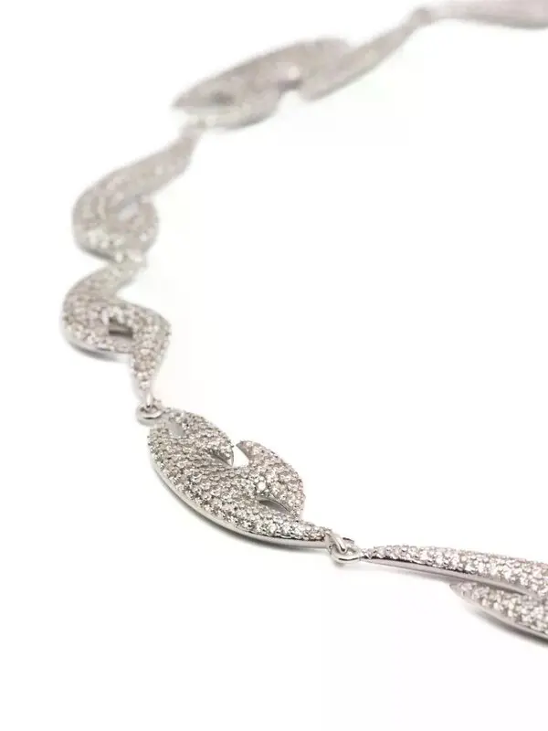 DARKAI Crystal Embellished Flame Necklace