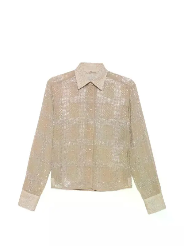 Ermanno Scervino Embellished Check Shirt