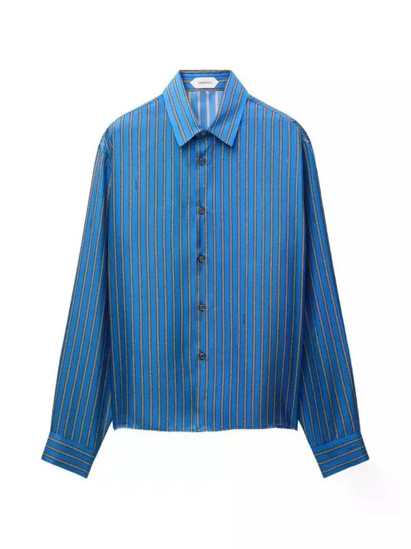 Versace Printed Silk-twill Regular Shirt