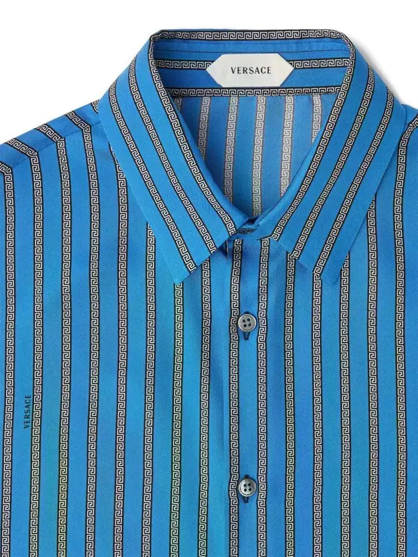 Versace Printed Silk-twill Regular Shirt
