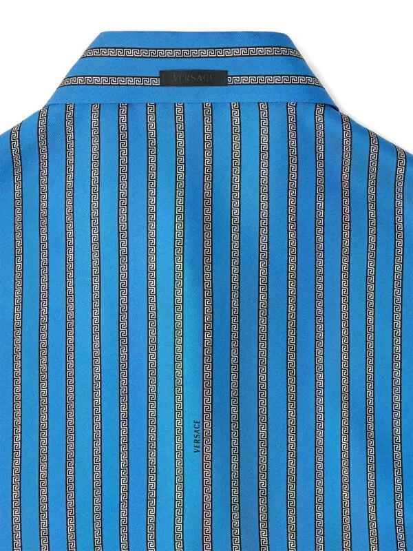 Versace Printed Silk-twill Regular Shirt