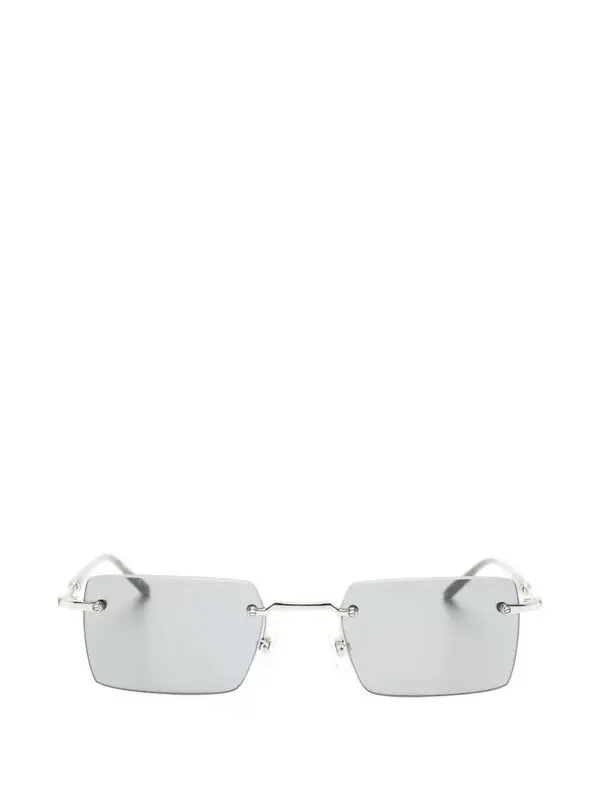 Montblanc Rimless Rectangle-frame Sunglasses - Silver