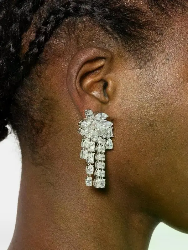 SELF-PORTRAIT Crystal-embellished Drop Earrings